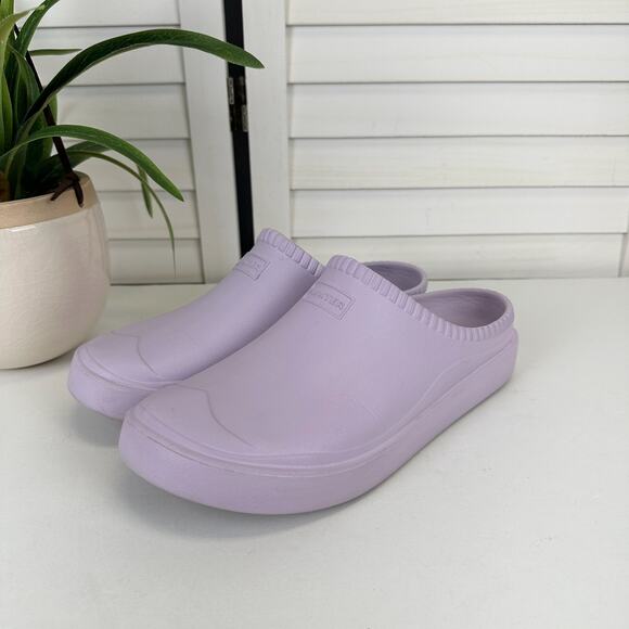 Hunter | Shoes | Hunter Boots In Out Bloom Algae Clogs Lavender Purple ...